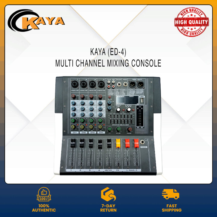 KAYA (ED-4)- 4 Channel Power Mixer Professional Mixing Console | Lazada PH