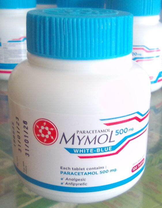 mymol paracetamol พาราเซตามอล ฟ้าขาว | Lazada.co.th