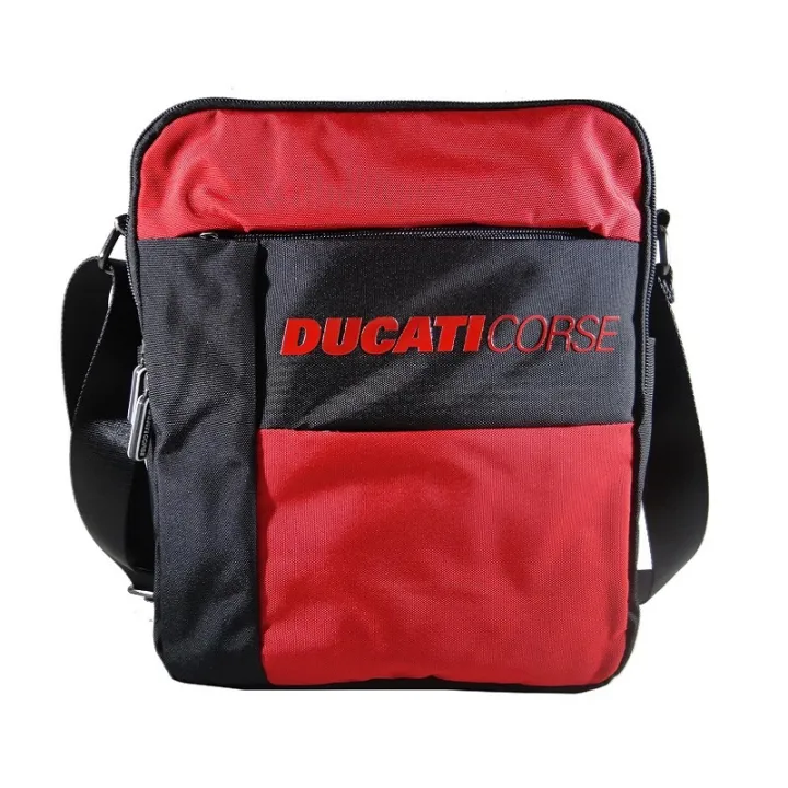 DUCATI Sling Bag กระเป๋าสะพายข้าง DCT49 142 สีดำแดง Size 25x30x9 cm. | Lazada.co.th