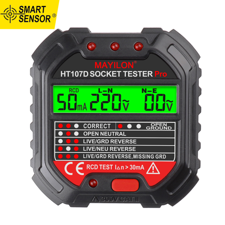Smart Sensor Socket Tester Voltage Display 6 Kinds Indicator Lights 90 ...