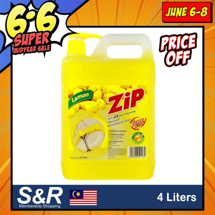 Zip Lemon Dishwashing Liquid 4L | Lazada PH