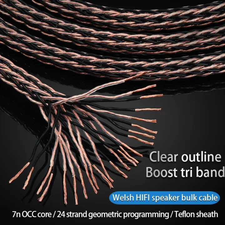 1 Meter High Quality Audiocrast OCC pure copper core Hifi Speaker Bulk ...