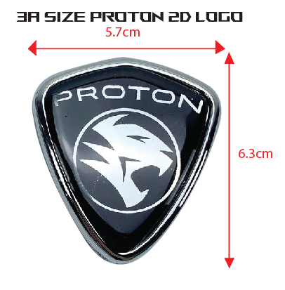 3A Proton Logo Emblem Wira SE Arena Front Proton Badge Tiger Harimau 2D ...