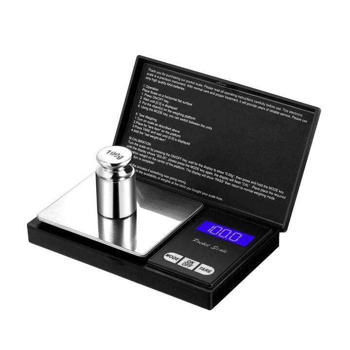 MOZORY 500g x 0.1g mini electronic scale pocket digital scale for gold ...