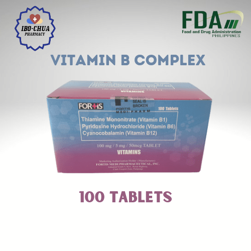 Vitamins B complex Tablet (FORTIS)- 100 tablets | Lazada PH