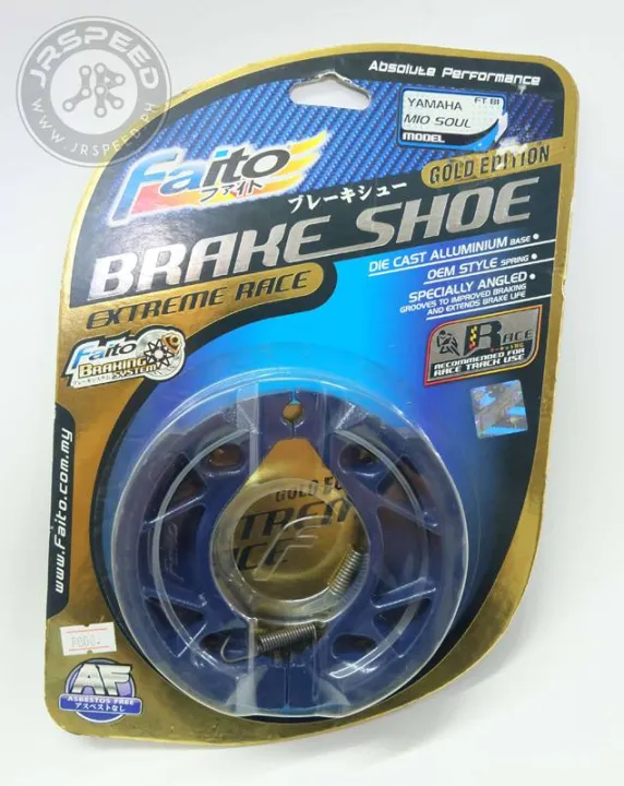 FAITO YAMAHA MIO SOUL RACING BRAKE SHOE GOLD EDITION (FT81) | Lazada PH