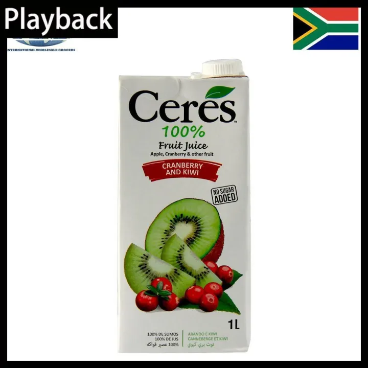 Playback IWG CERES 100 Fruit Juice Blend Cranberry and Kiwi 1L | Lazada PH