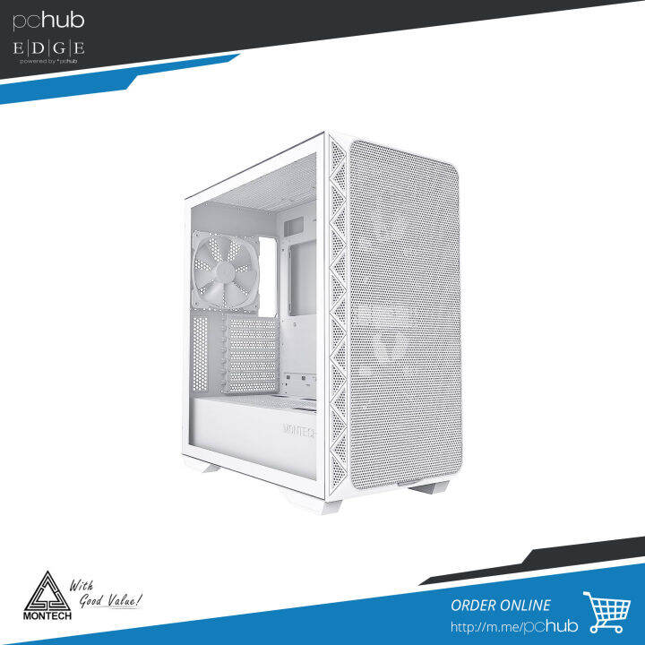 Montech Air 903 Base, white, ATX, 3x140mm, USB3 1C 2A | Lazada PH