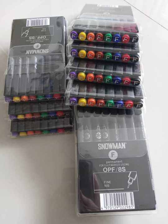 Spidol Snowman Permanen OHP / OPF 8 Warna / SET | Lazada Indonesia