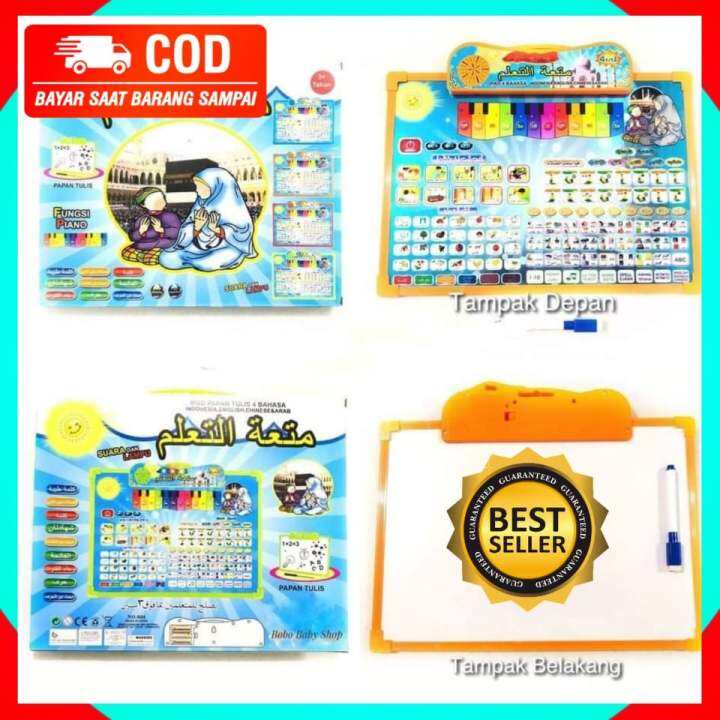 Mainan Edukasi Anak book 4 Bahasa + LED Bersuara DAPAT STYLUS Mainan ...