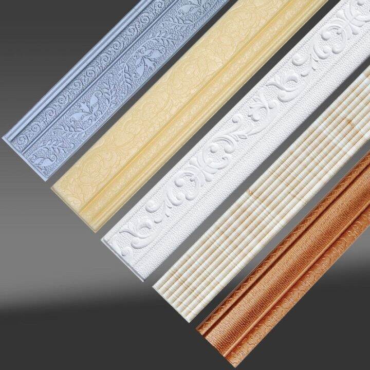【COD】 70cm Moulding Wallpaper Wall trim line Corner sticker Boarder on ...
