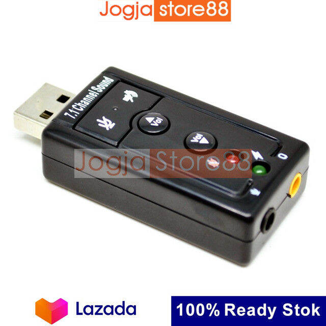 Sound Card USB Eksternal | Jack USB Type-A 3D Sound Stereo 7.1 Channel | Lazada Indonesia