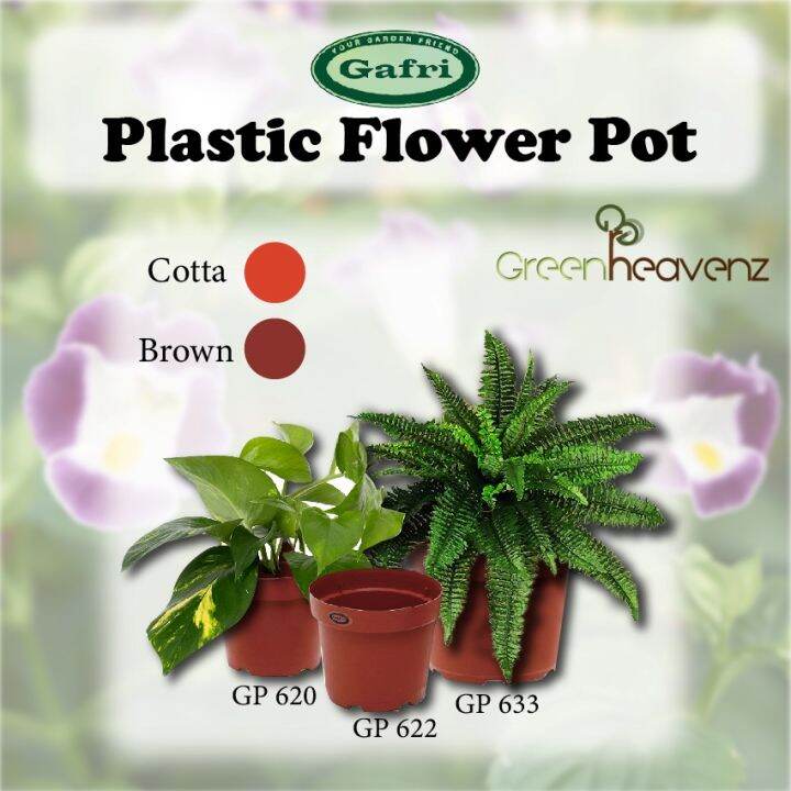 GHZ - GAFRI GP620 GP622 GP 633 Flower Plastic Pot Pasu Bunga Plastik ...
