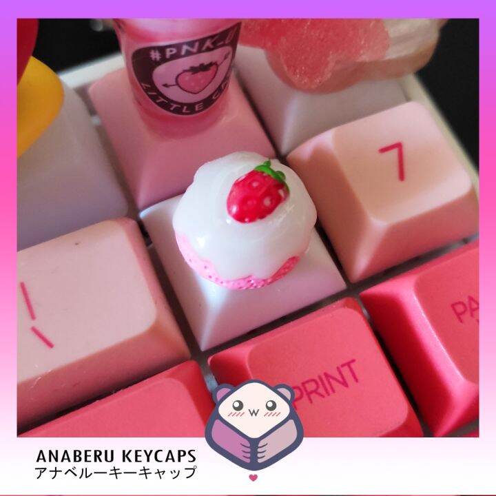 Strawberry Cream Donut Keycaps | Lazada PH