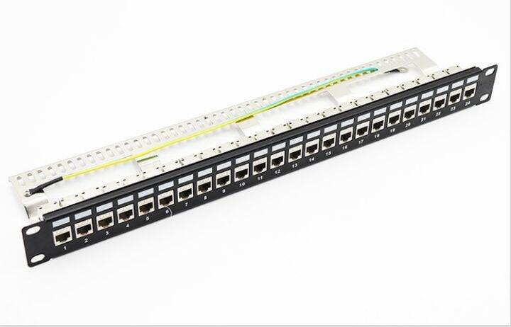 Cat7 Patch Panel 24port CAT7/CAT6a FTP Patch Panel Full Shielded Incl ...