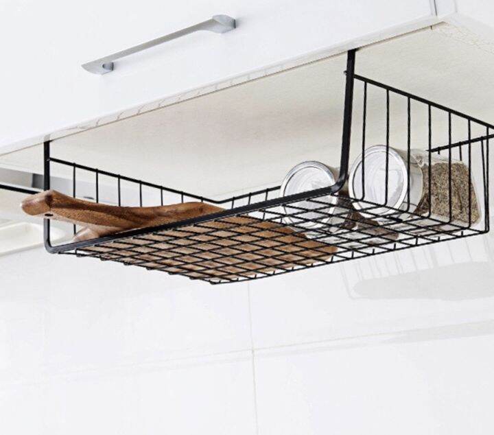 High Quality Multi Purpose Metal Wire Under Shelf Hanging Storage For ...