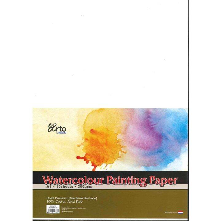 ARTO by CAMPAP WATERCOLOUR PAINTING PAPER A3SIZE 10'S 300gsm (CR36339 ...