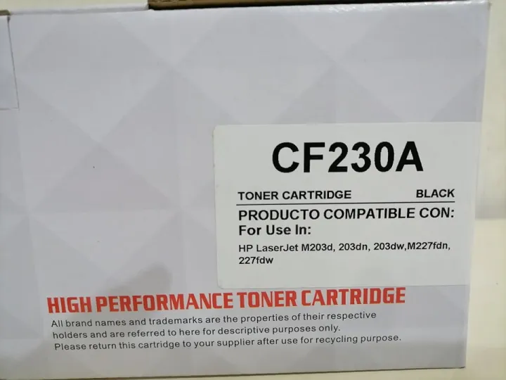 COMPATIBLE TONER CARTRIDGE FOR HP CF230A / CBP-CF230A / 30A | Lazada PH