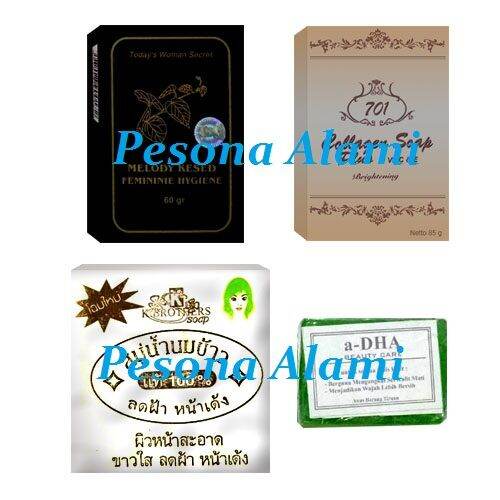 4pcs macam Sabun Keset MissV Sabun Collagen Sabun Beras Thailand dan ...