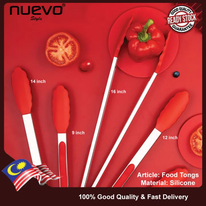 Red Silicone Food Tongs 红色硅胶食物夹 Tong Makanan Silicon Merah | Lazada
