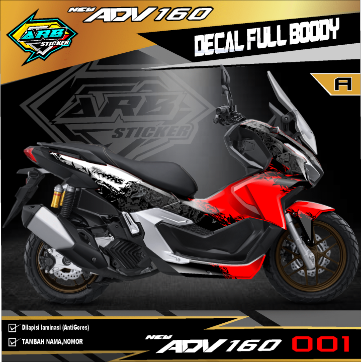 Decal Sticker Variasi Full body Honda Adv 160-Dekal Stiker Adv 160 ARB ...