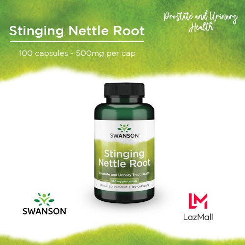 Swanson Stinging Nettle Root 500 MG 100 Caps Prostate & Urinary Support ...