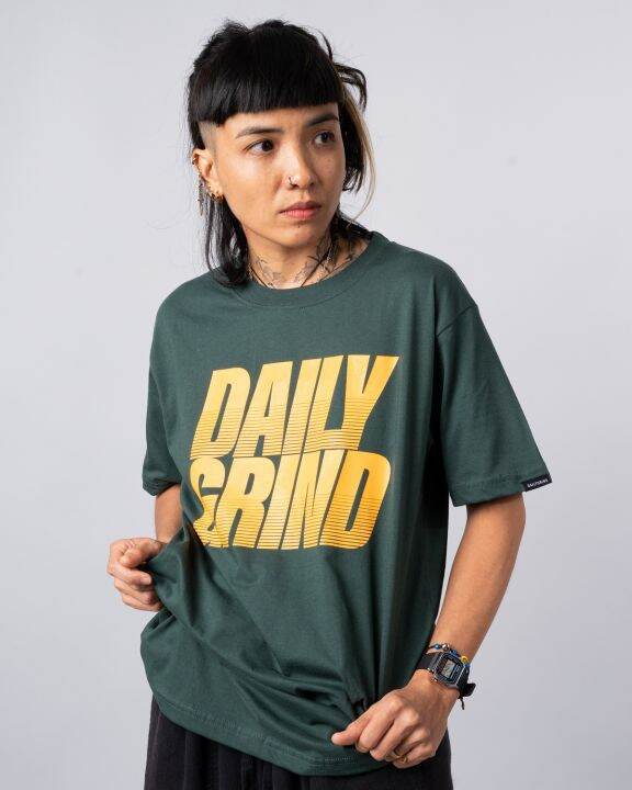 DAILY GRIND STREAKY TSHIRT MOSS GREEN | Lazada PH