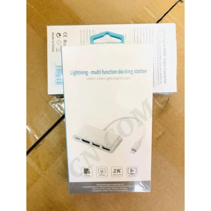 สินค้าขายดี!!! Lightning OTGอะแดปเตอร์AVดิจิตอล3 In 1 OTG Hdmi USB ...