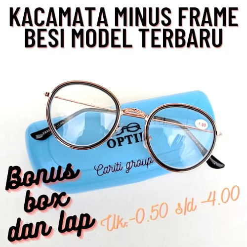 KACAMATA MINUS MODEL BULAT / KACAMATA RESEP / KACAMATA RABUN JAUH FRAME ...