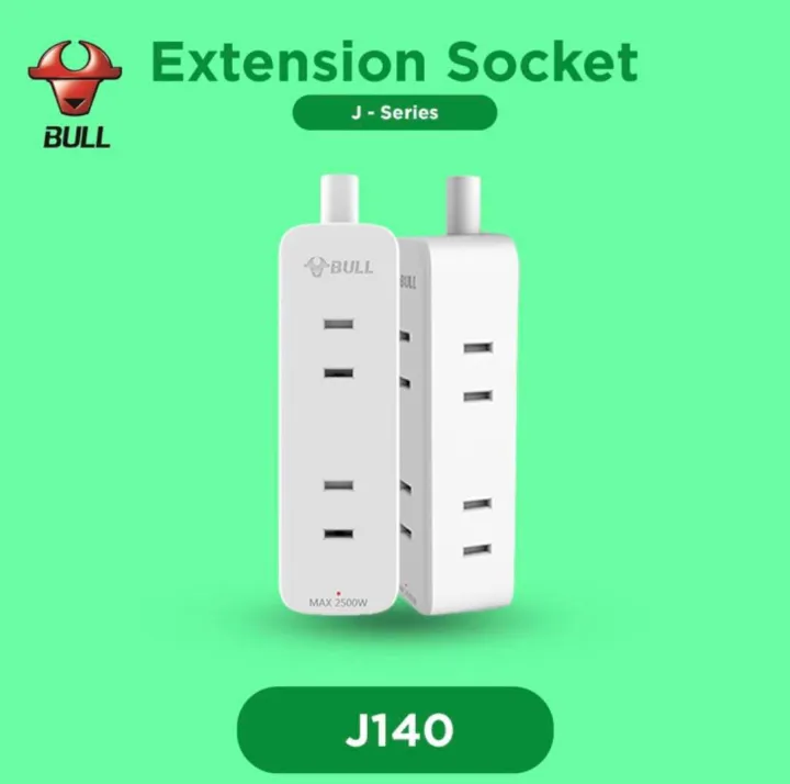 Bull Extension Socket J Series J140 Outlets 2500w 10A 180cm | Lazada PH