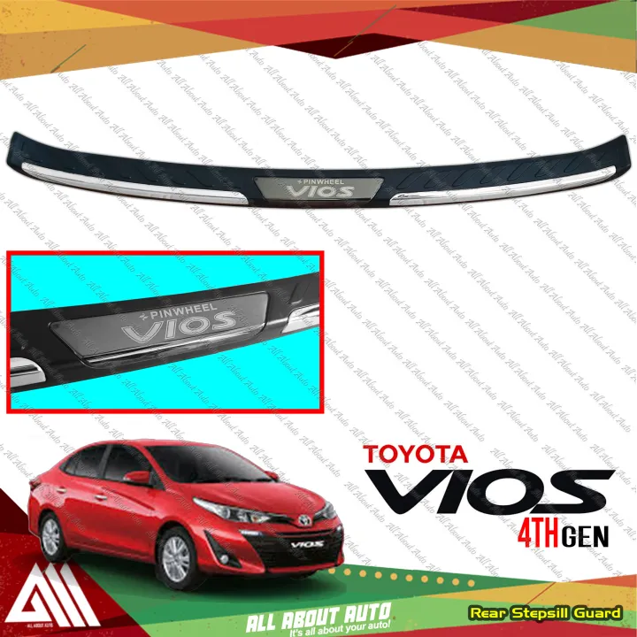 Toyota Vios 2019-2021 4th Gen Rear Step Sill / Rear Bumper Guard With ...
