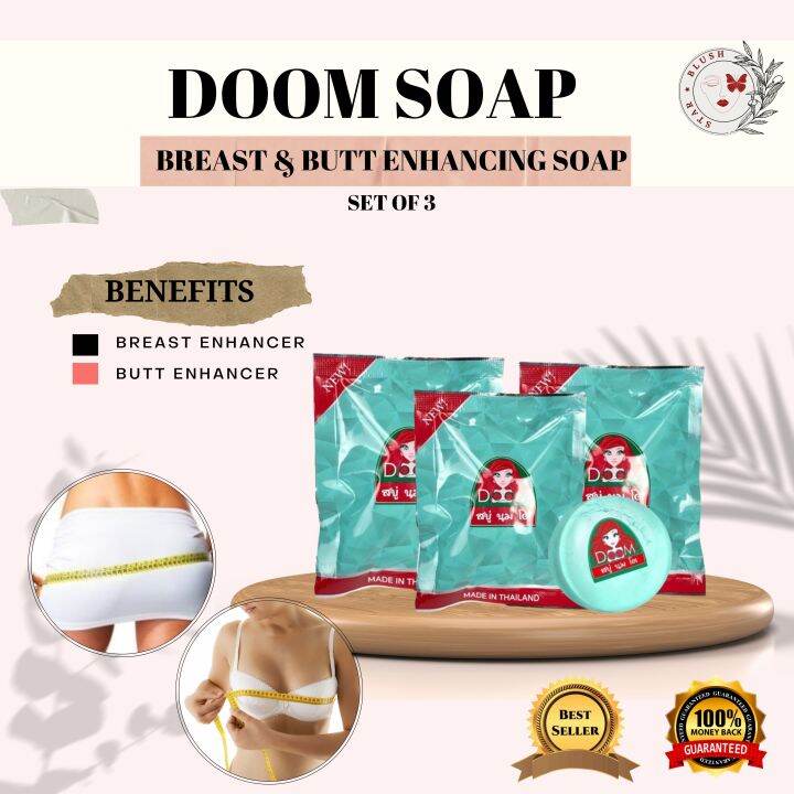 Doom Breast Enhancement Lifting Soap Made in Thailand (Set of 3 ...