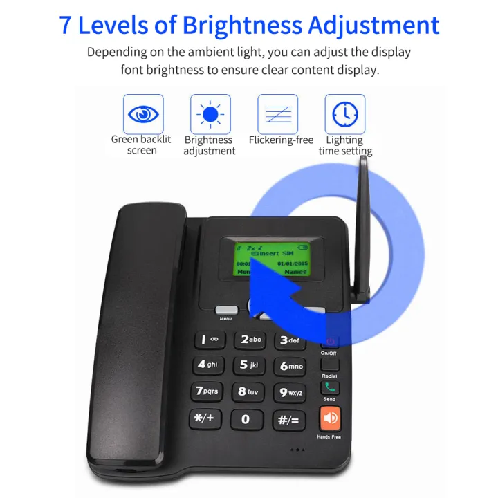 BO YIN Cordless Phone Desktop Telephone Support GSM 850/900/1800 ...