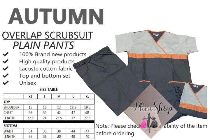 SCRUB SUIT OVERLAP TRI-COLOR ( AUTUMN ) | Lazada PH