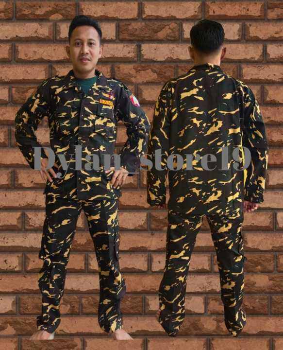 Baju Banser Seragam Pdl Banser Doreng Nasional Atribut Banser Bahan Ripstok dan Katun Twil ...