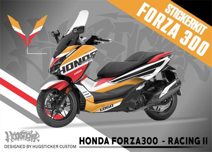 สติ๊กเกอร์สสำหรับติดรถ Forza 300-350 ลาย Racing II | Lazada.co.th