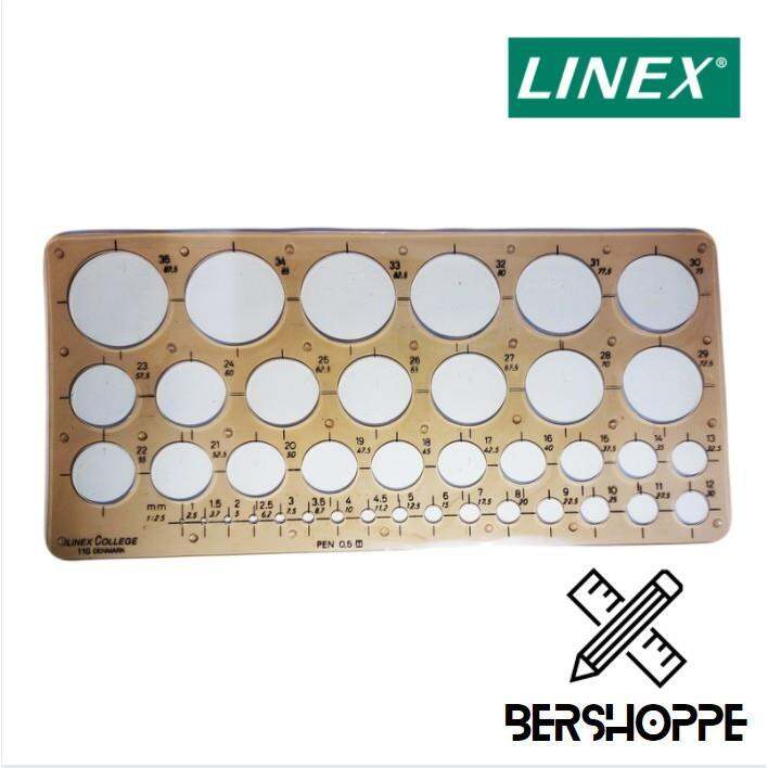 【เก่าฮาร์ดแวร์】 Linex 116ไม้บรรทัดเทมเพลตวงกลมวิทยาลัย | Lazada.co.th