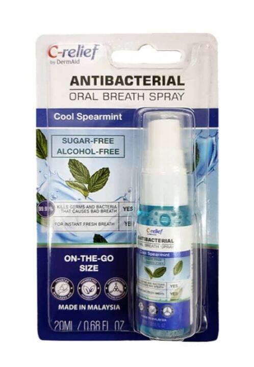 DERMAID C - Relief Antibacterial Oral Breath Spray 20ml | Lazada PH