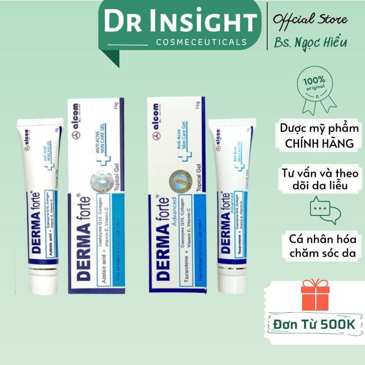 Derma Forte Gel 15g và Derma Forte Advanced 15g Giảm mụn giảm thâm sáng ...