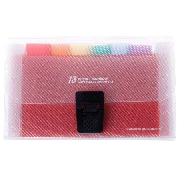 Rainbow Expanding Document Folder 13 Pocket School Accordion Folder ...