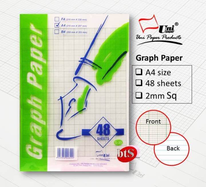 Uni Paper S-35 A4 Graph Paper (48 sheets/pkt) | Lazada