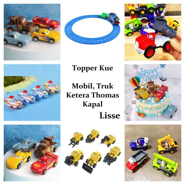 Topper Cake Kue Ulang Tahun Ultah Thomas Kereta Api Car Mobil Truck ...