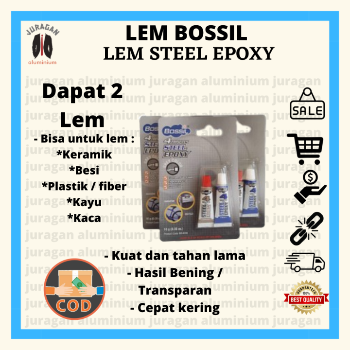 LEM STEEL EPOXY BOSSIL ARALDITE DEXTONE Besi Keramik STEEL EPOXY Bening ...