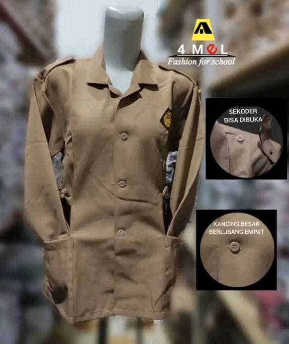 BAJU PRAMUKA MODEL KANTONG BAWAH / TALI GESPER BAHAN LARICI / RAPILO SERAGAM SEKOLAH SD/SMP/SMA ...