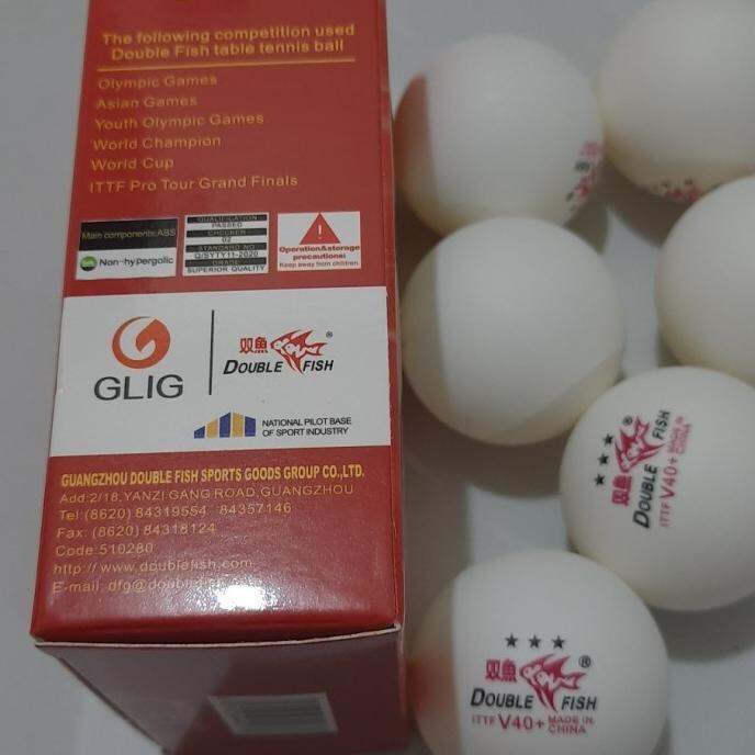Bola Pimpong DOUBLE FISH 3 STAR 40 PLUS ORIGINAL Tenis meja | Lazada Indonesia