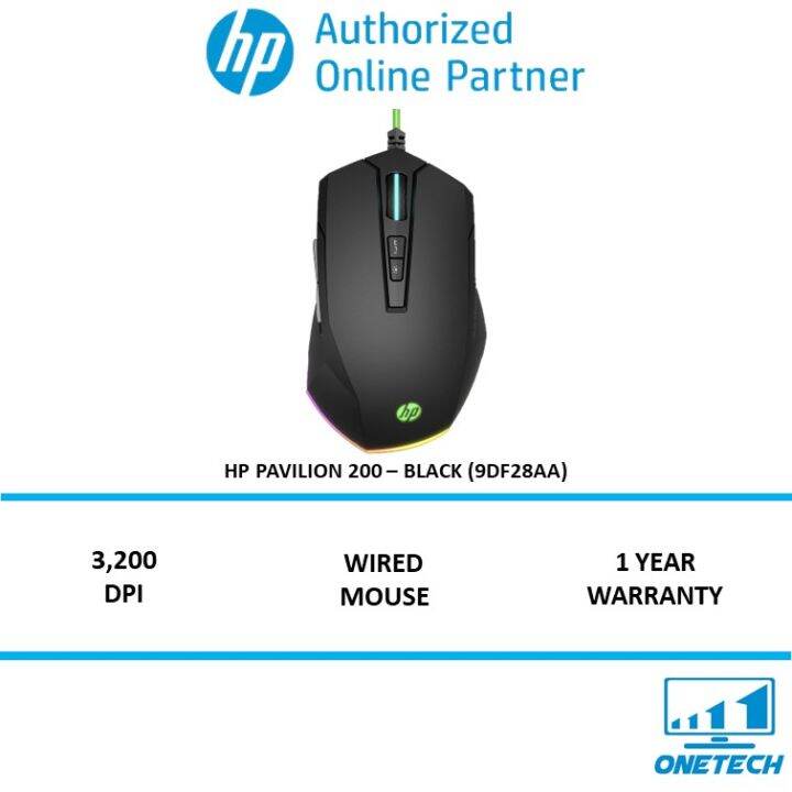 HP Pavilion Gaming Mouse 200 Wired Optical Gaming Mouse With RGB ...