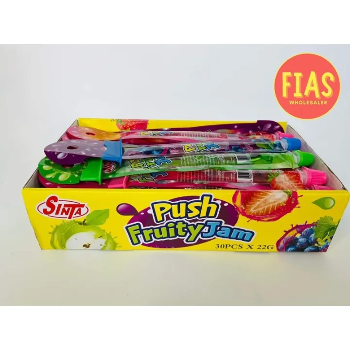 ang pinakasikat 30 Pieces Push Fruity Jam Paninda Candies☃ | Lazada PH