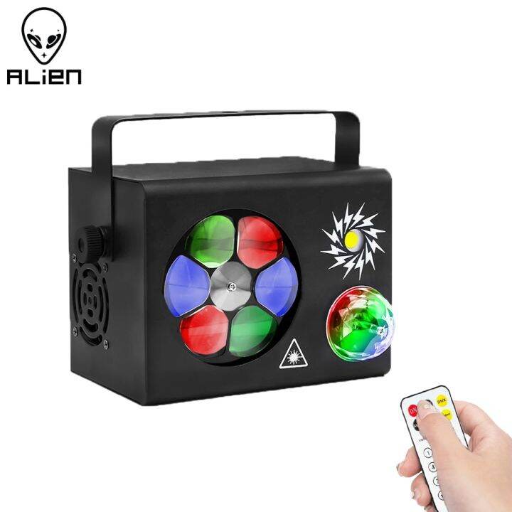 ALIEN 4IN1 RGB LED Gobo Magic Ball Strobe 16 Red Green Laser Patterns ...