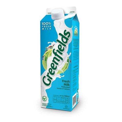 GREENFIELDS full cream fresh milk - susu segar - kotak 1 lt | Lazada ...