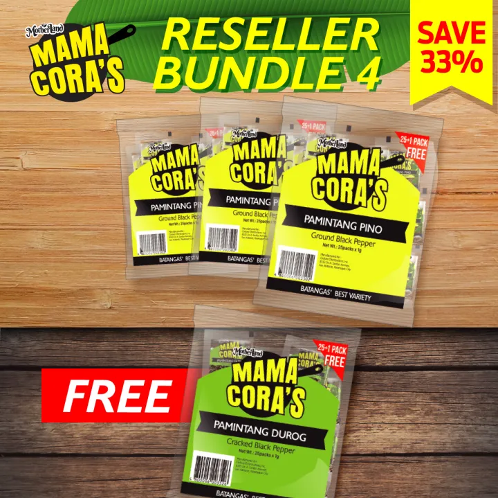 MAMA CORA'S PAMINTANG PINO 3s + FREE ONE PACK (RESELLER BUNDLE 4) SAVE ...